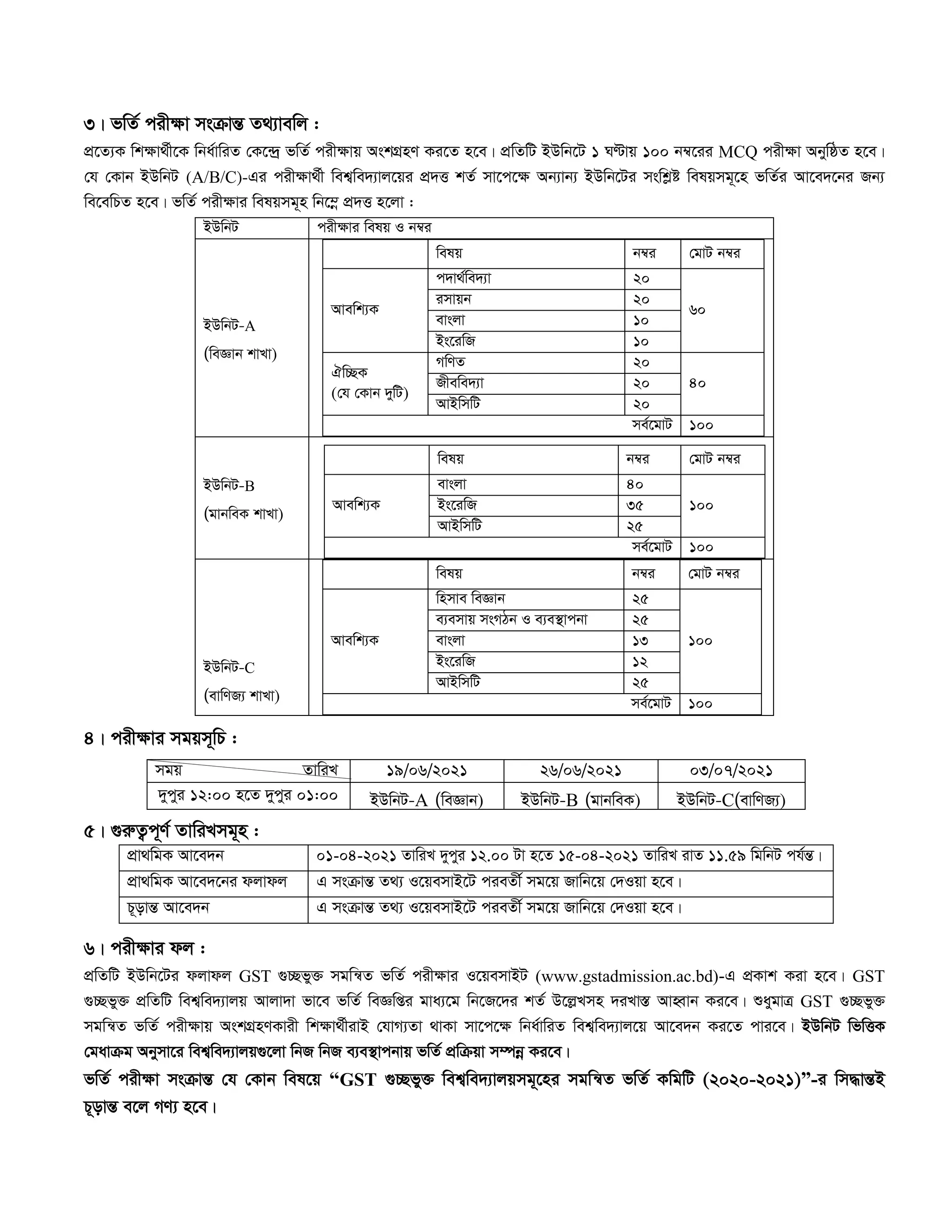GST Admission Prospectus | PDF