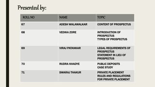 TYPES OF Prospectus | PPTX