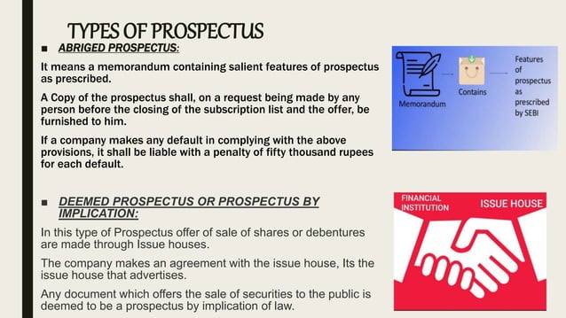 TYPES OF Prospectus | PPTX