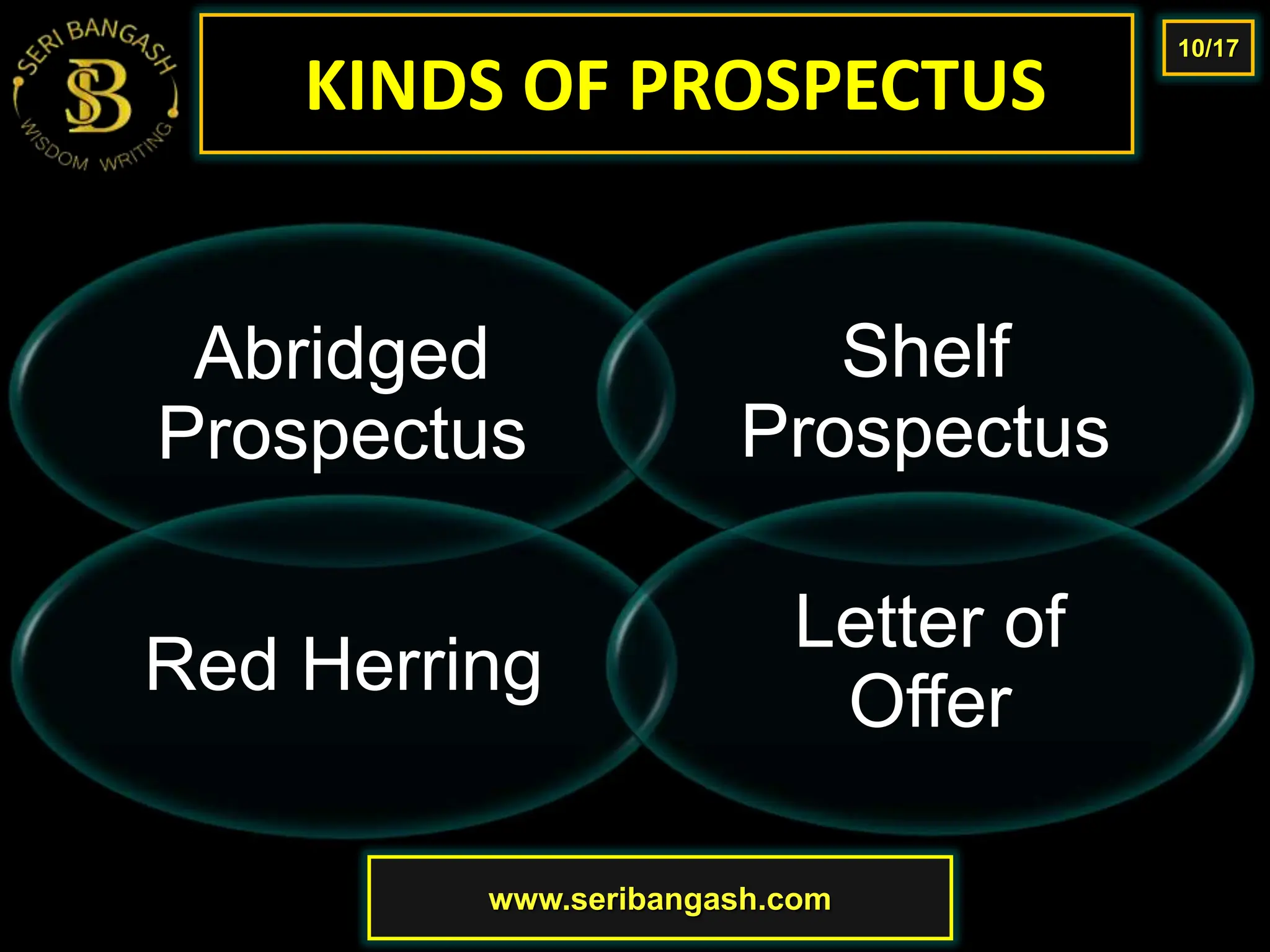 Prospectus of Company. Power Point Presentation | PPT