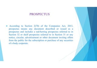 Prospectus presentation very necessary and good presentation for all ...