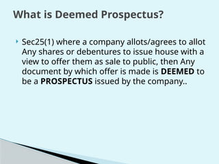PROSPECTUS in company law useful to all. | PPTX