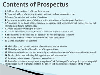PROSPECTUS in company law useful to all. | PPTX