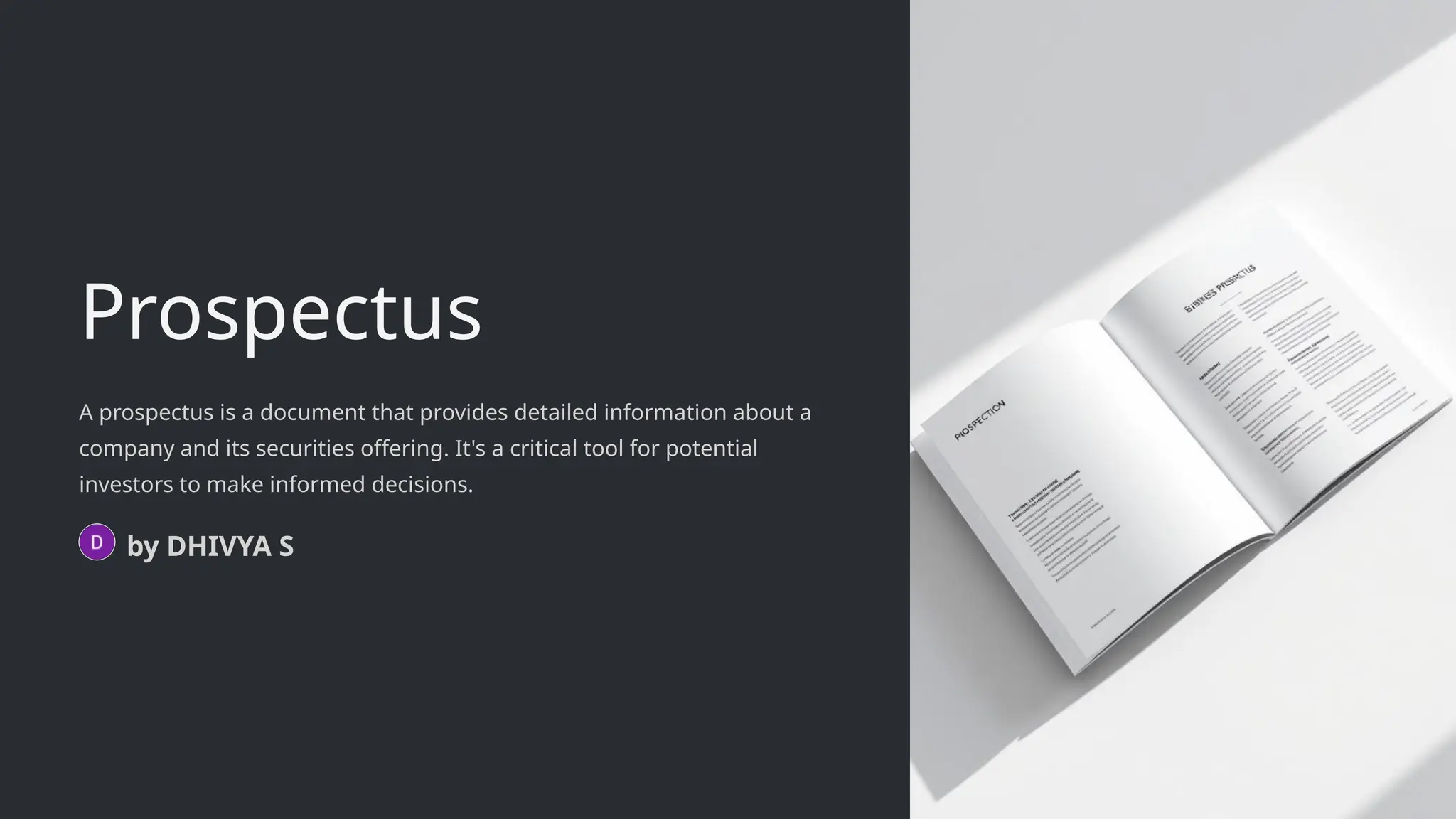 Prospectus Of the company and its important | PPTX