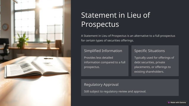 Prospectus Of the company and its important | PPTX