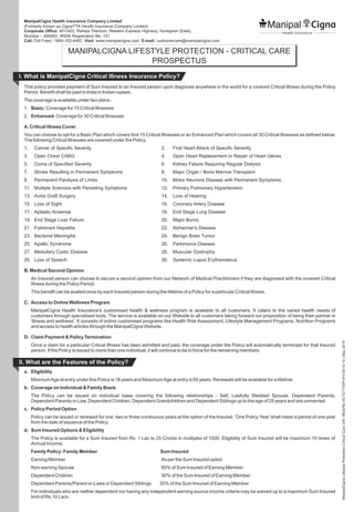 ManipalCigna Critical Illness Insurance: Basic & Enhanced Plans ...