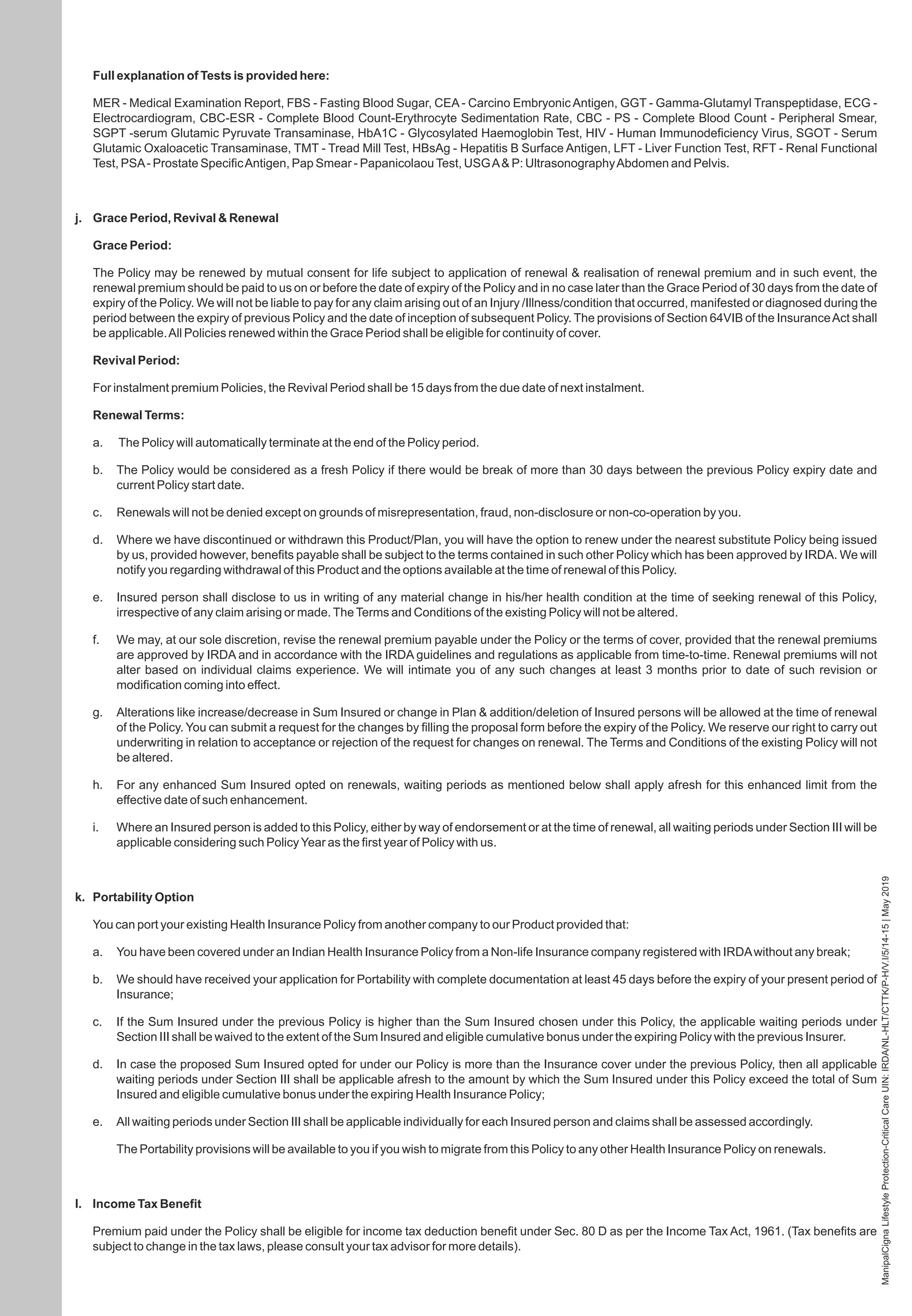 Discover ManipalCigna Critical Illness Insurance Policy Prospectus | PDF