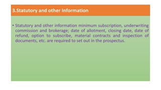 ***Company Law & Secretarial Practice- Prospectus*** | PPTX | Stocks ...