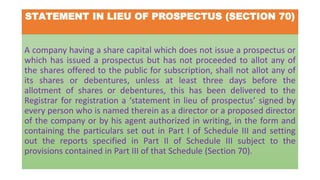 ***Company Law & Secretarial Practice- Prospectus*** | PPTX