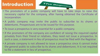***Company Law & Secretarial Practice- Prospectus*** | PPTX | Stocks ...