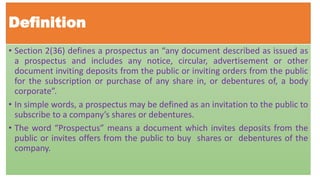 ***Company Law & Secretarial Practice- Prospectus*** | PPTX | Stocks ...