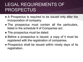 Presentation on Company Prospectus by Shwetang Panchal | PPT