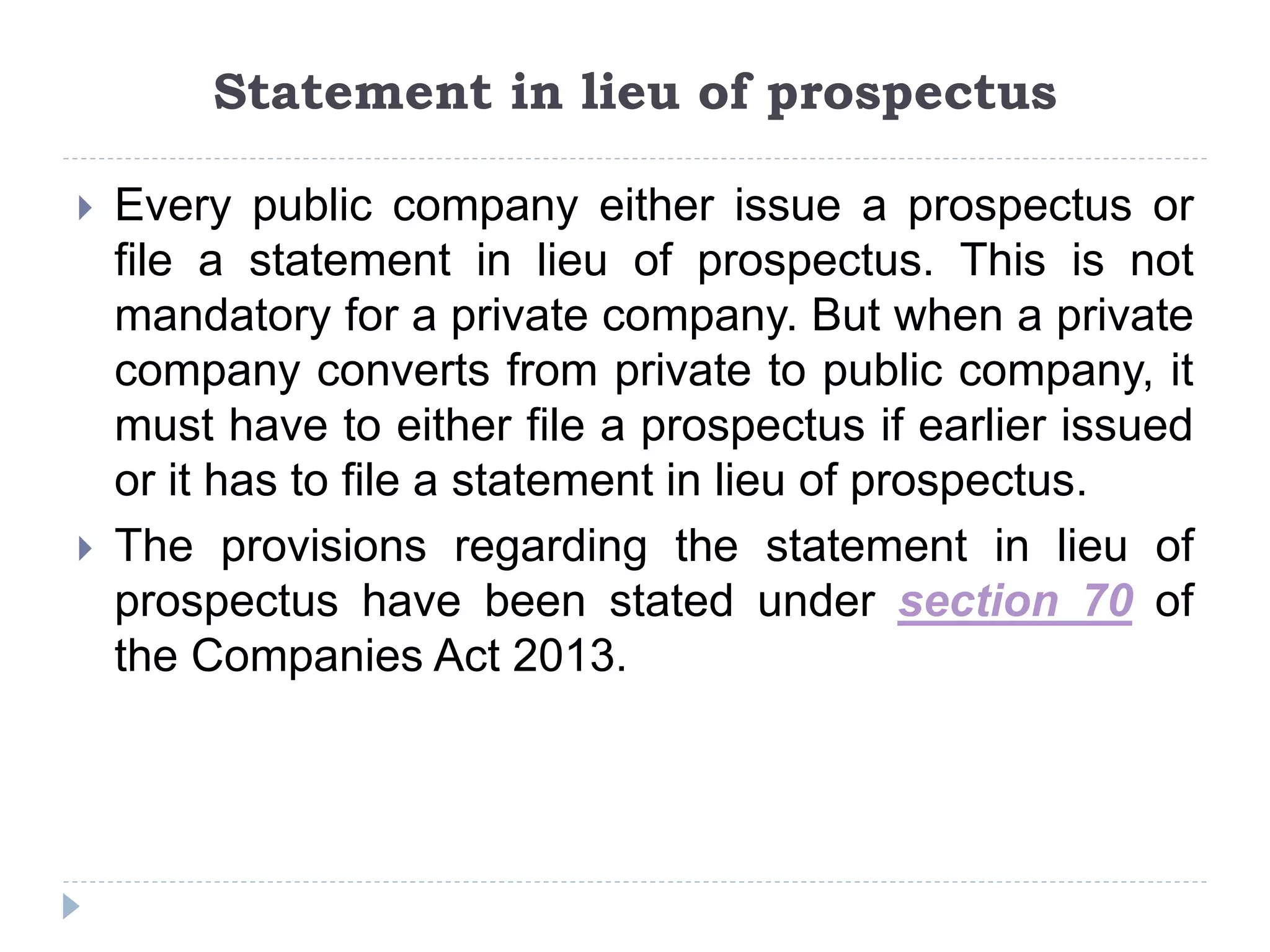 Prospectus - contents and kinds | PPTX