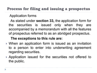 Prospectus - contents and kinds | PPTX