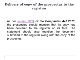 Prospectus - contents and kinds | PPTX