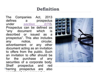 Prospectus - contents and kinds | PPTX