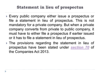 Prospectus - contents and kinds | PPTX