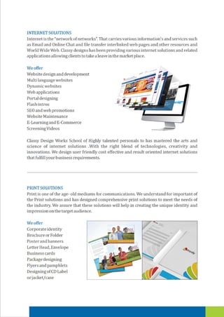 Prospectus of classy design works | PDF