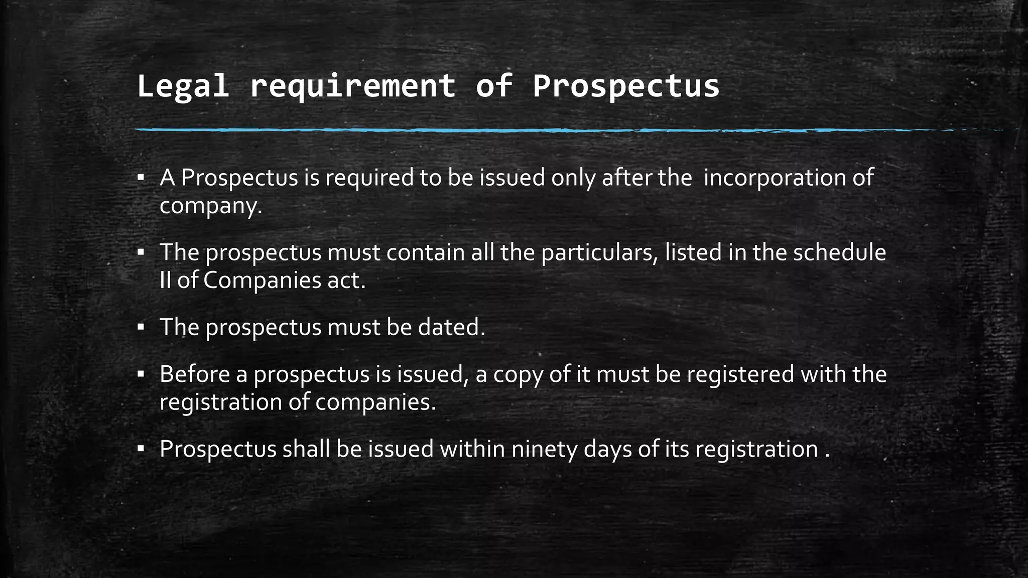 Prospectus of company | PPTX