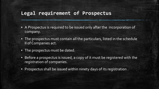 Prospectus of company | PPTX