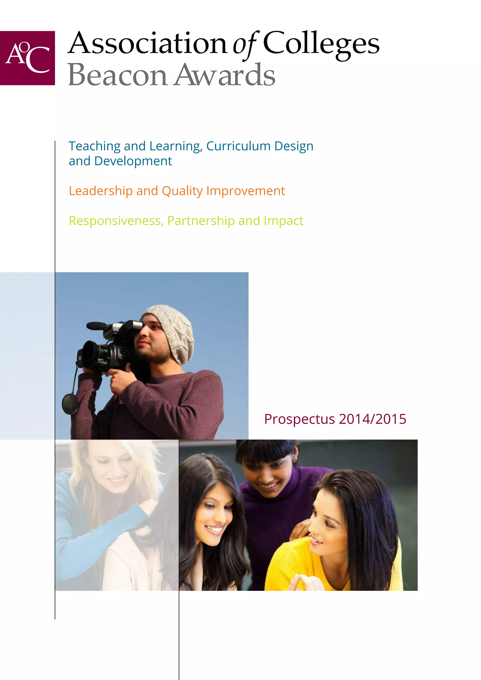 AoC Beacon Awards 2014-15 - Prospectus | PDF | Non-Profit Organizations | Industries