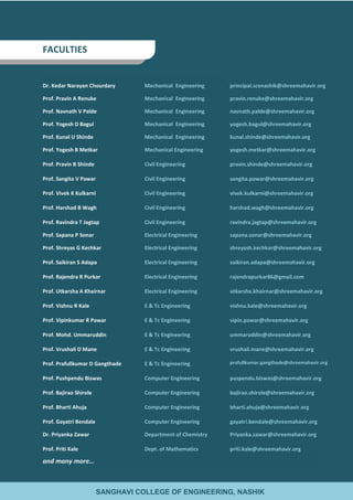 Information Brochure of Sanghavi College of Engineering, Nashik | PDF