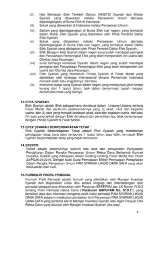 Contoh Prospektus atau perjanjian sebelum membeli sebuah reksadana | PDF