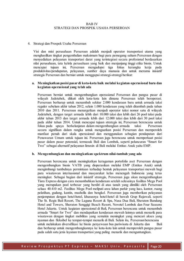 Prospektus pt express | PDF