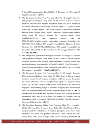 Prospektus pt express | PDF