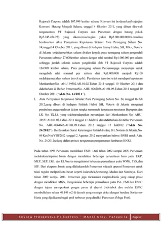 Prospektus pt express | PDF