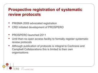 PROSPERO: an international prospective register of systematic review ...