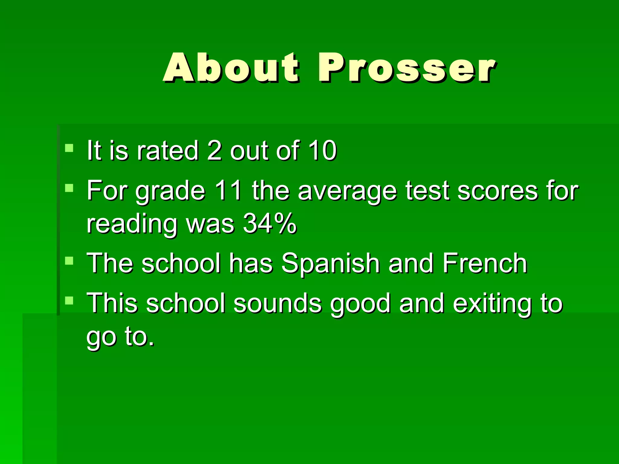 Prosser career academy highschool | PPT