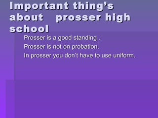 Prosser high school | PPT