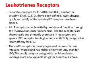 "Chemistry of Prostaglandins & Leukotrienes" , Tathagata Pradhan ...