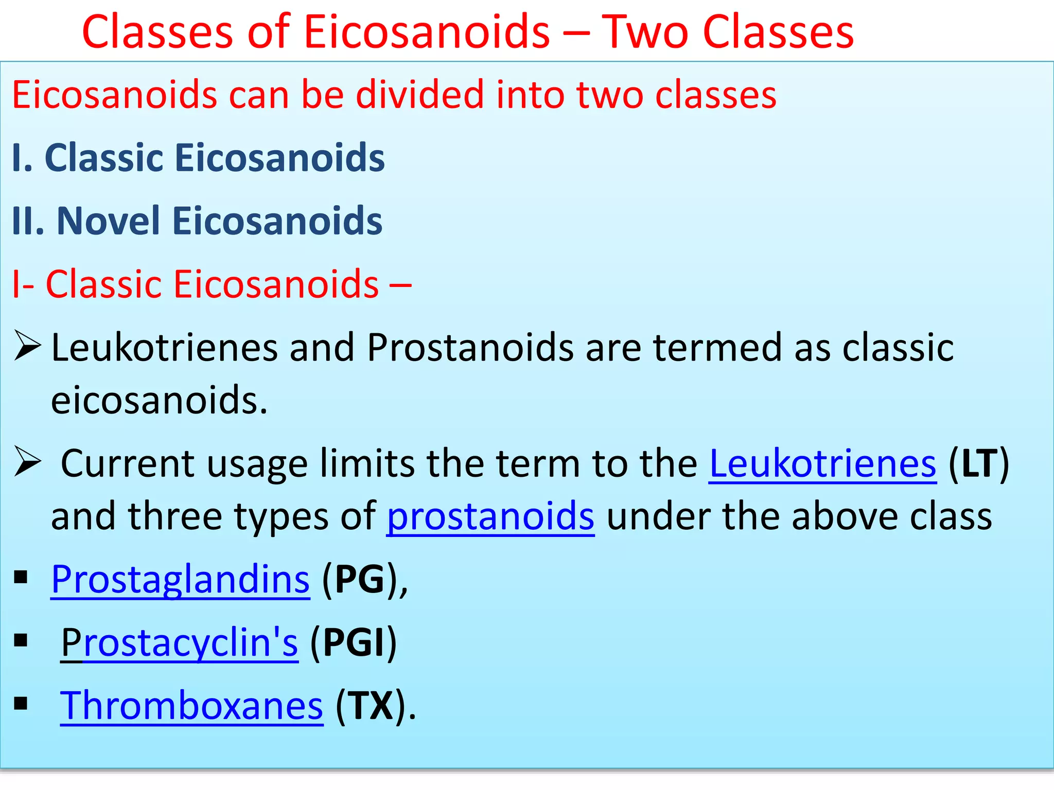 Prostaglandin, leukotriene, and thromboxane | PPTX