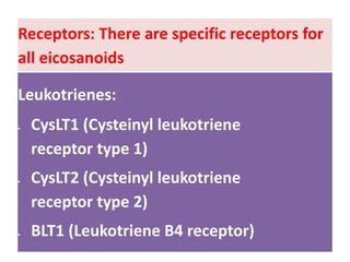 Prostaglandin, leukotriene, and thromboxane | PPTX