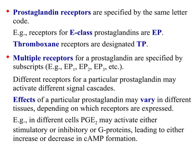 Prostaglandins pharmacology | PPT | Blood Disorders | Diseases and ...