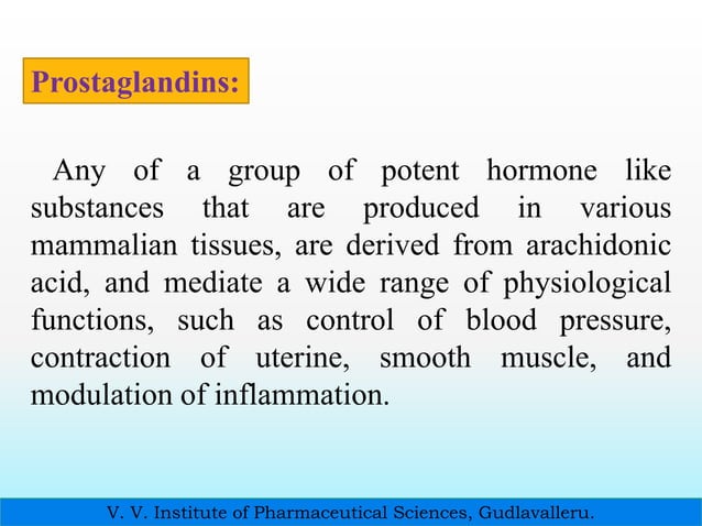 Prostaglandins | PPTX | Reproductive Health | Diseases and Conditions