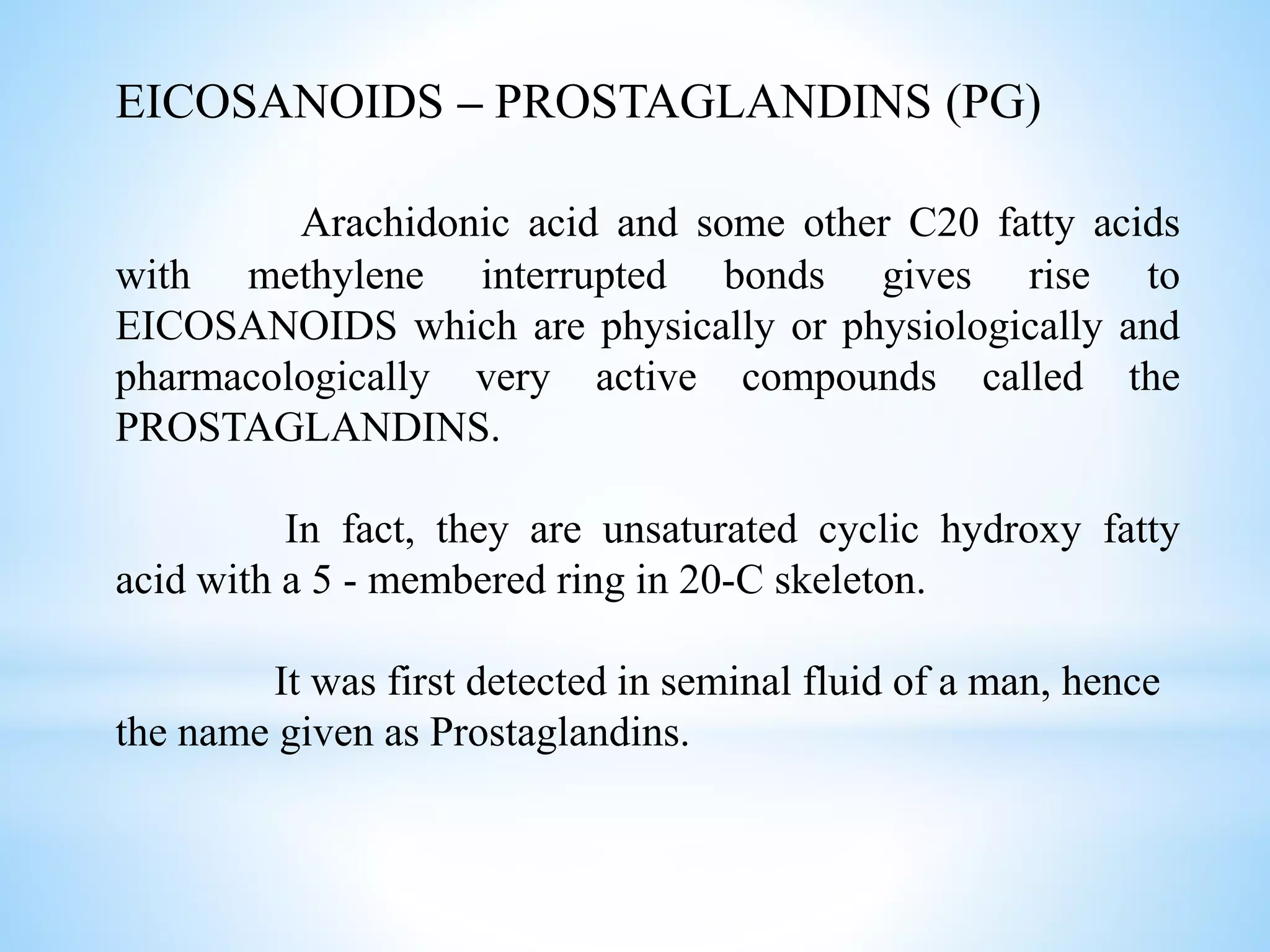 Prostaglandins | PPTX