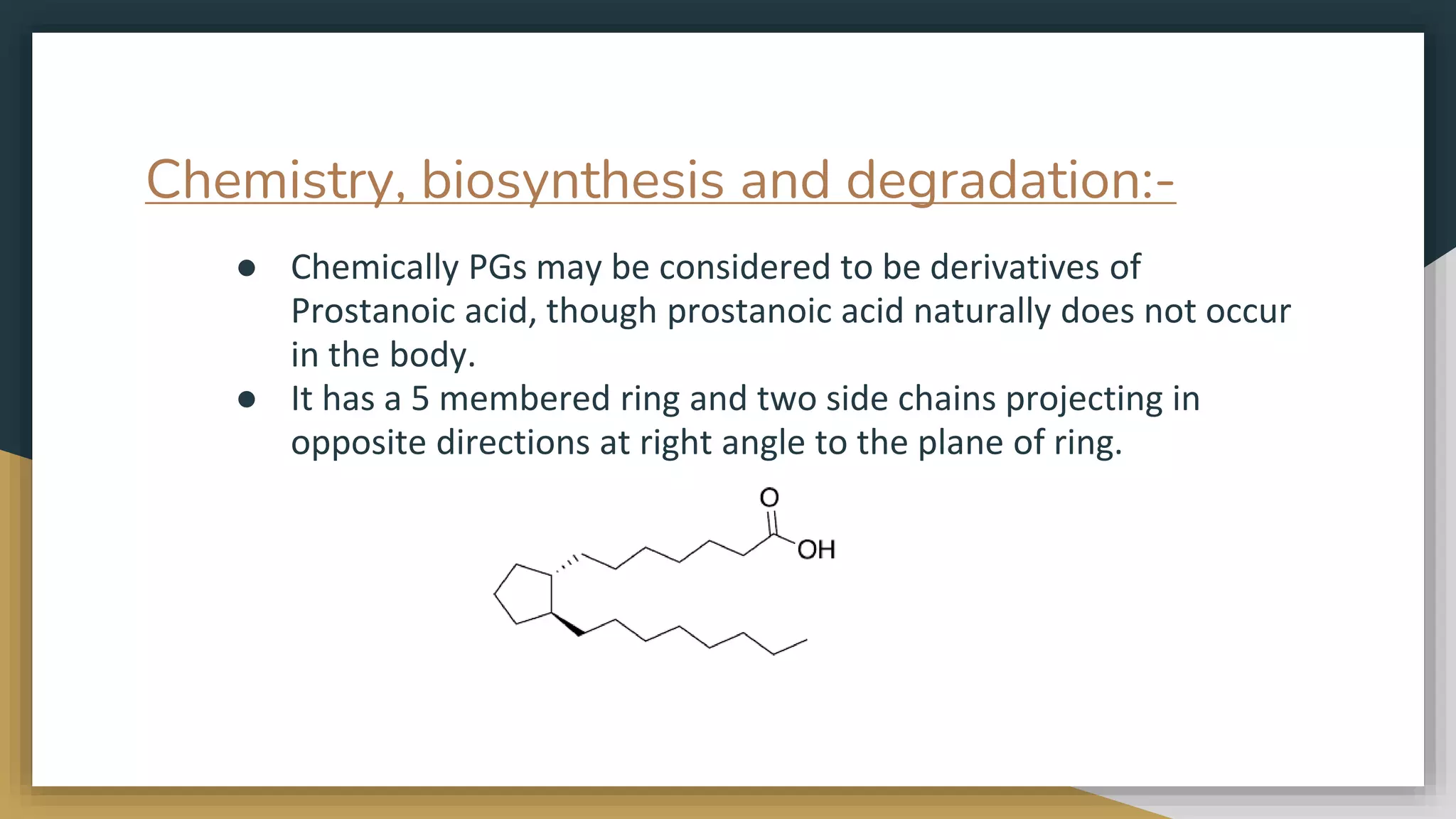 Prostaglandins presentation notes slideshare | PPT