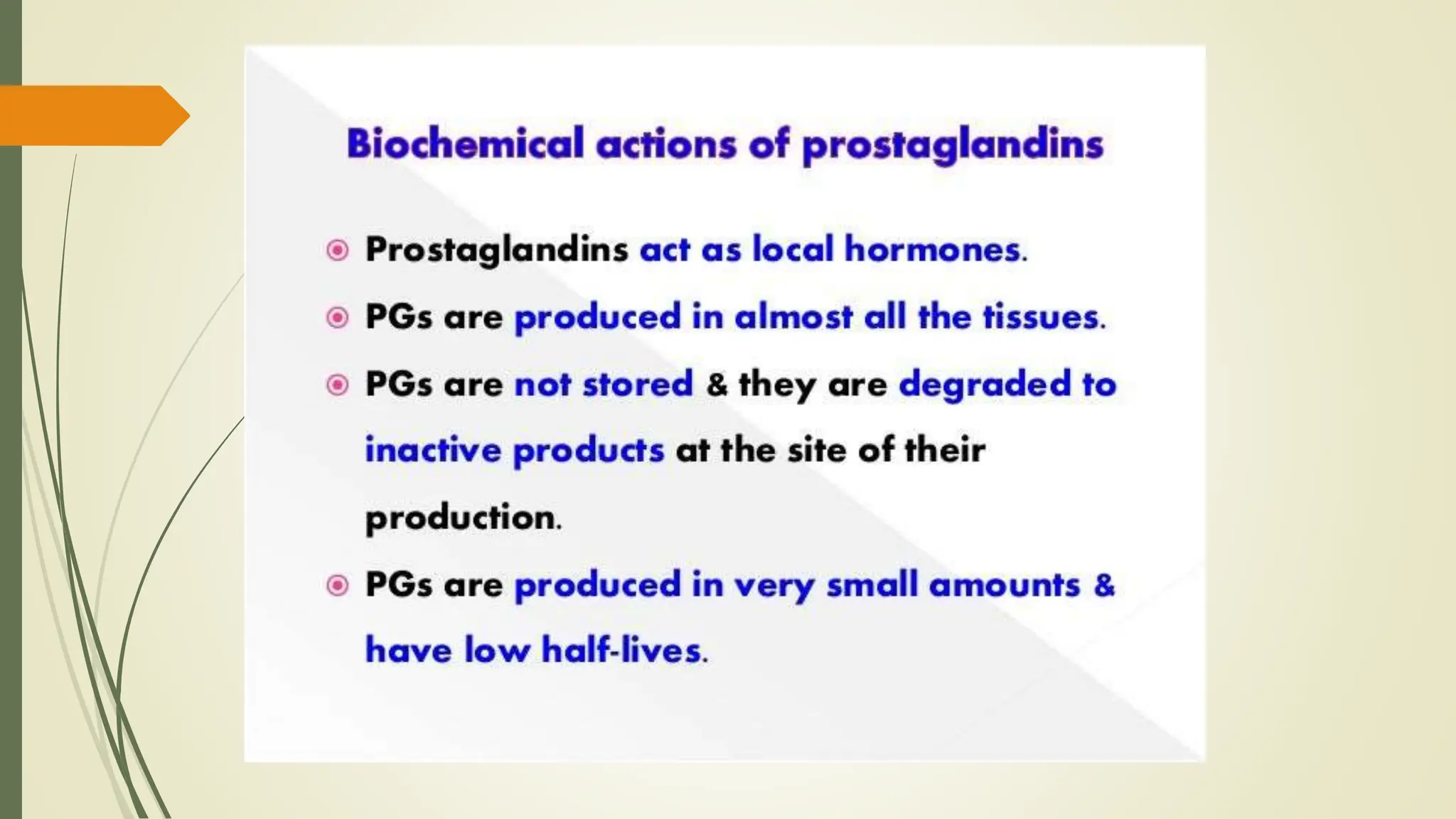 PROSTAGLANDINS IN PHARMACOLOGY PRESENTATION | PPTX
