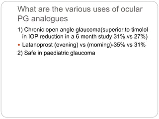 Prostaglandins and hypotensive lipids | PPTX