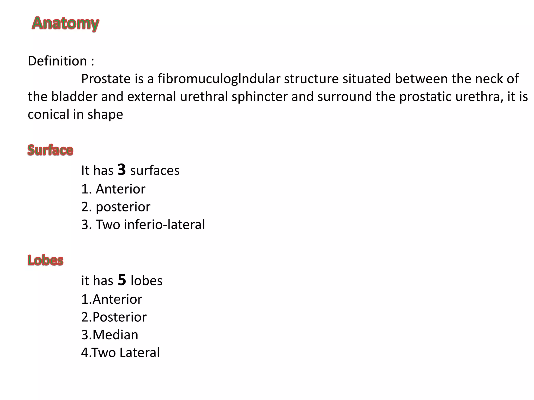Prostate Anatomy,physiology & Pathology | PPTX