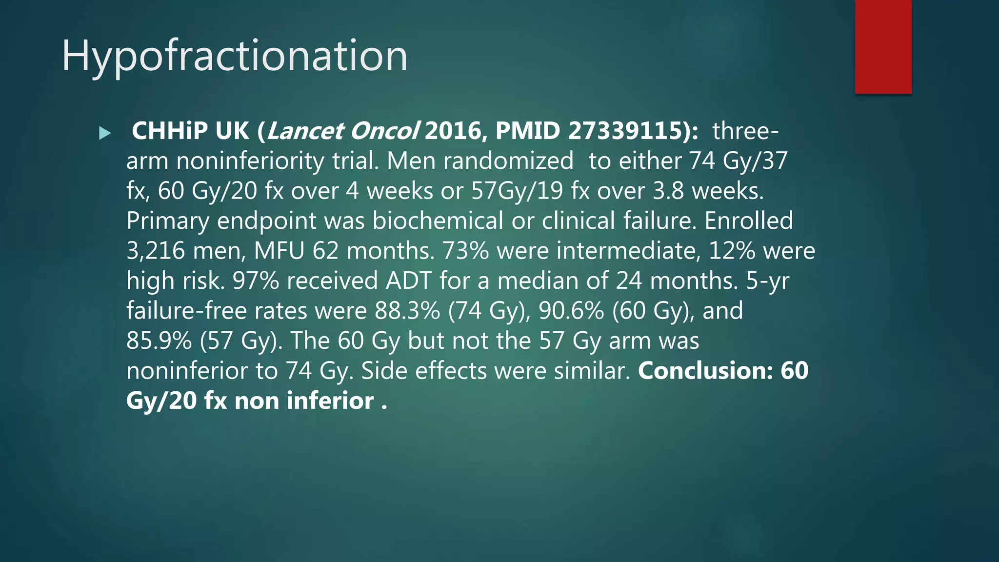 Prostate cancer , radiotherapy | PPTX