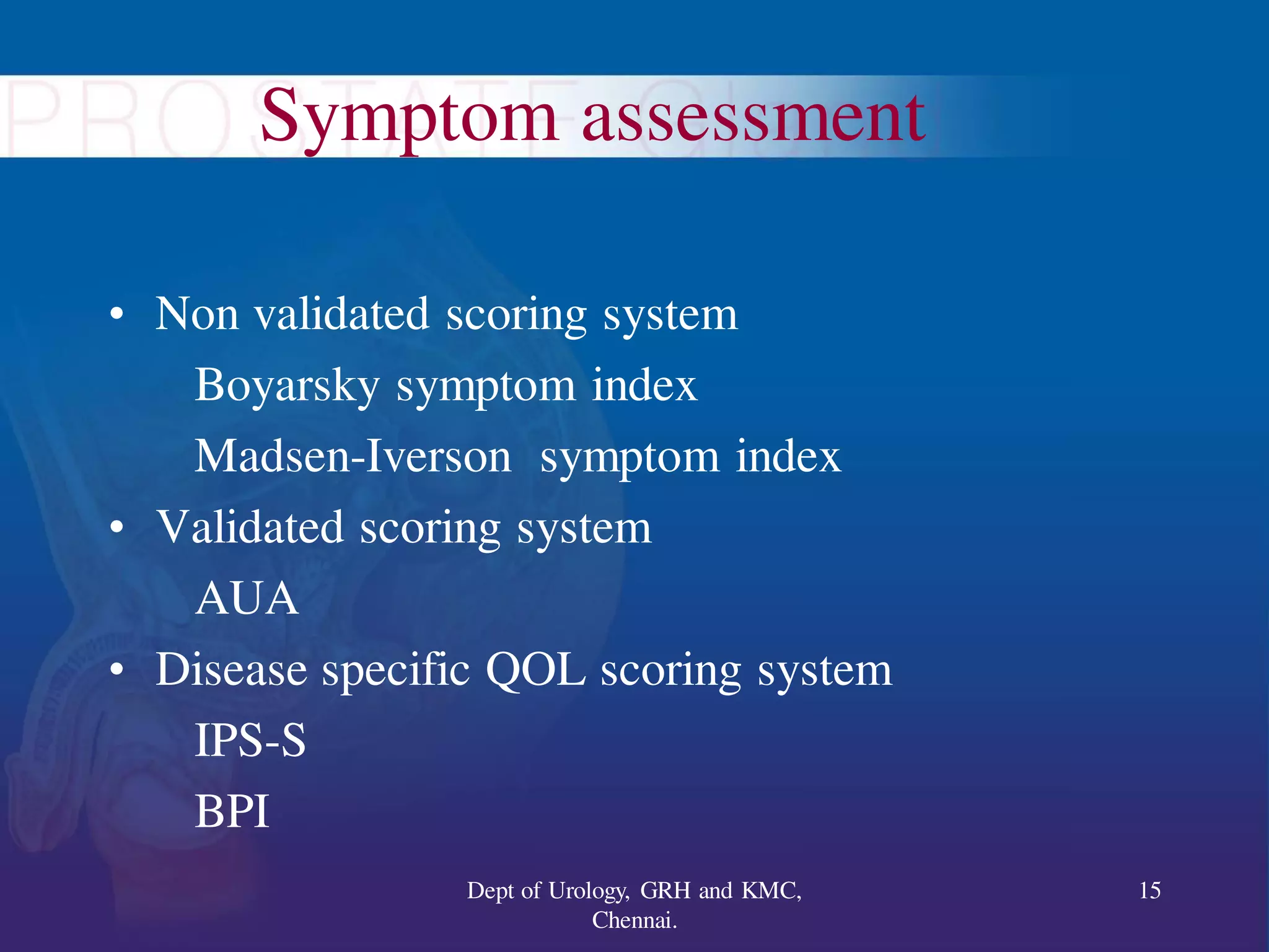 Prostate BPH- evaluation & management | PPT