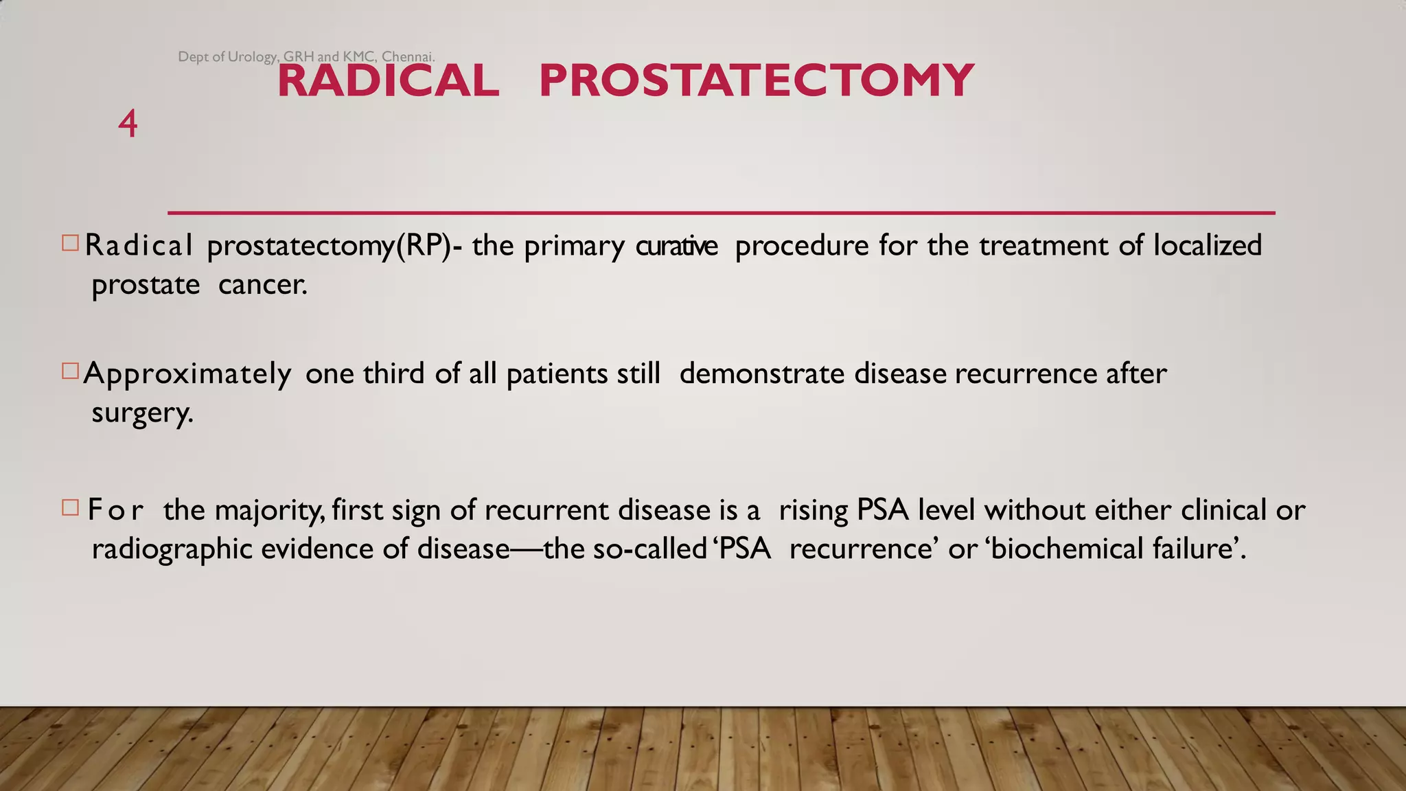 Prostate carcinoma- biochemical recurremce | PDF