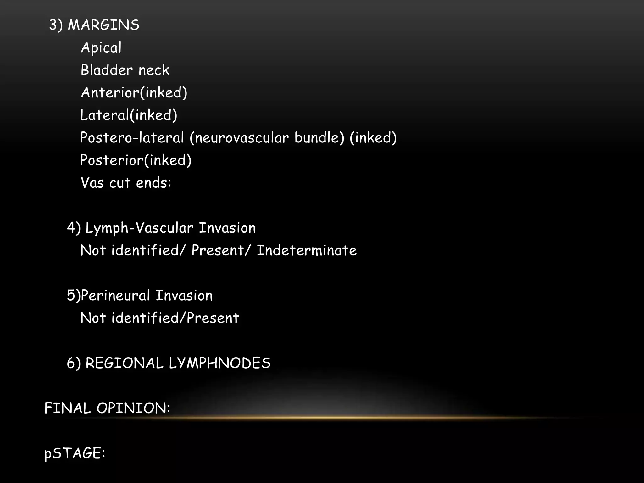 Prostate grossing and reporting | PPTX