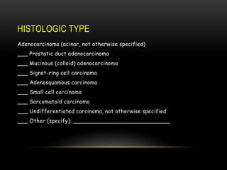 Prostate grossing and reporting | PPTX