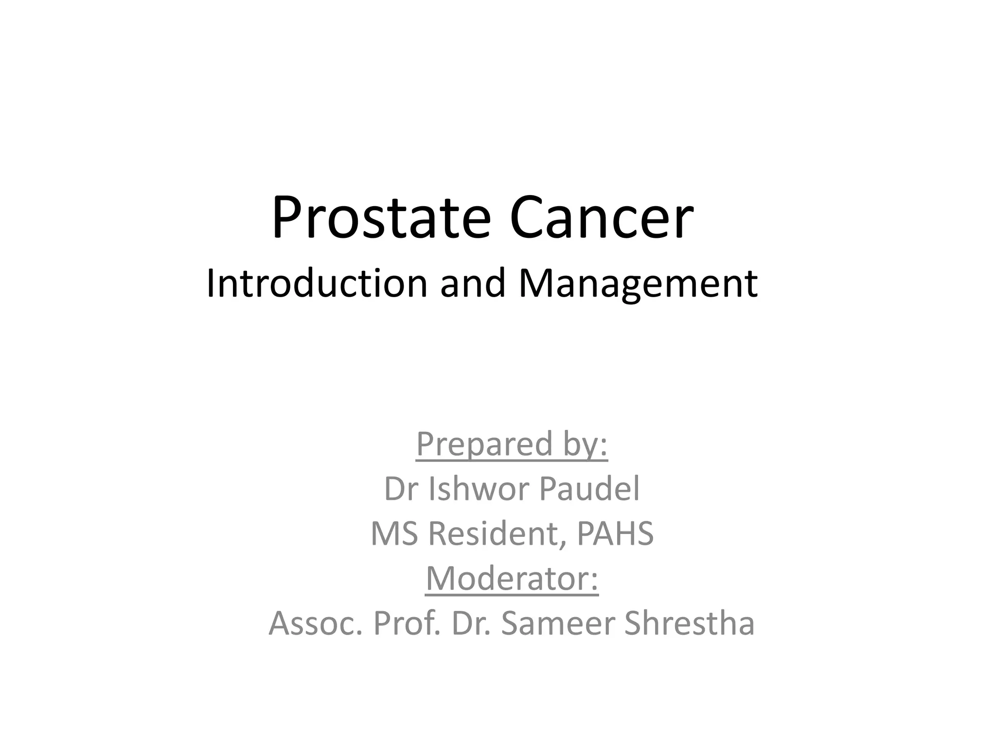Prostate cancer | PPTX
