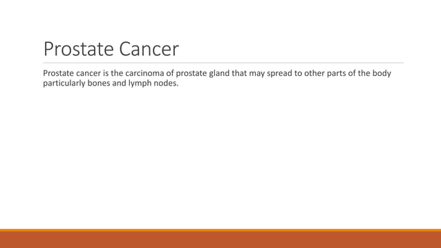 Prostate cancer | PPTX | Cancer | Diseases and Conditions